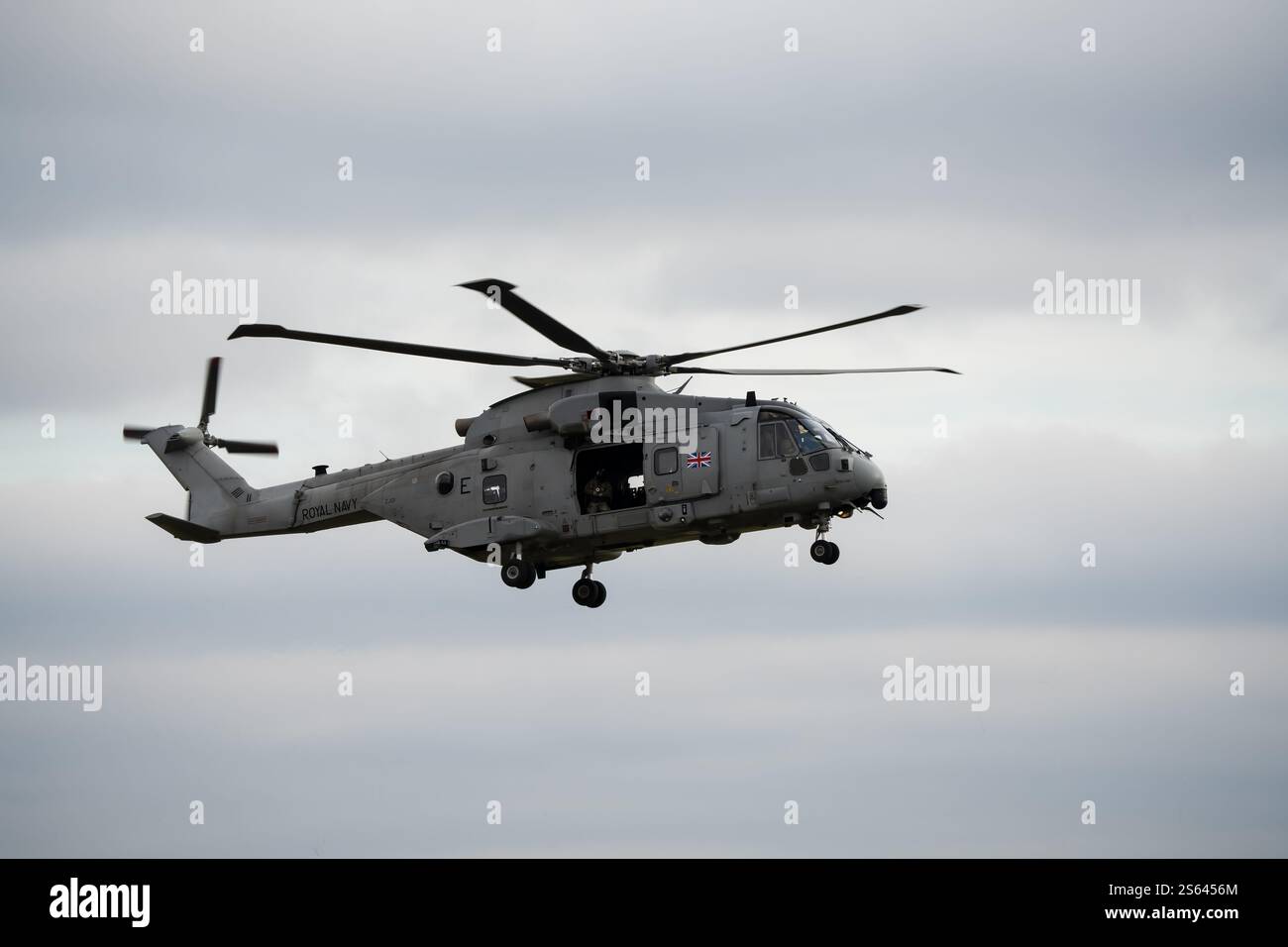 British Royal Navy AgustaWestland Merlin HM.2 AW101 helicopter in ...