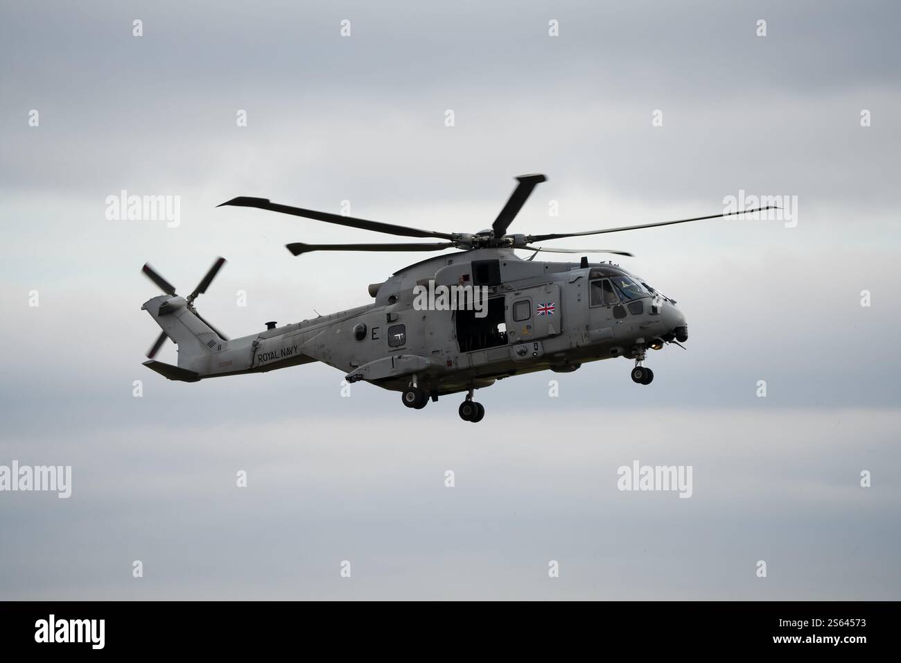 British Royal Navy AgustaWestland Merlin HM.2 AW101 helicopter in ...
