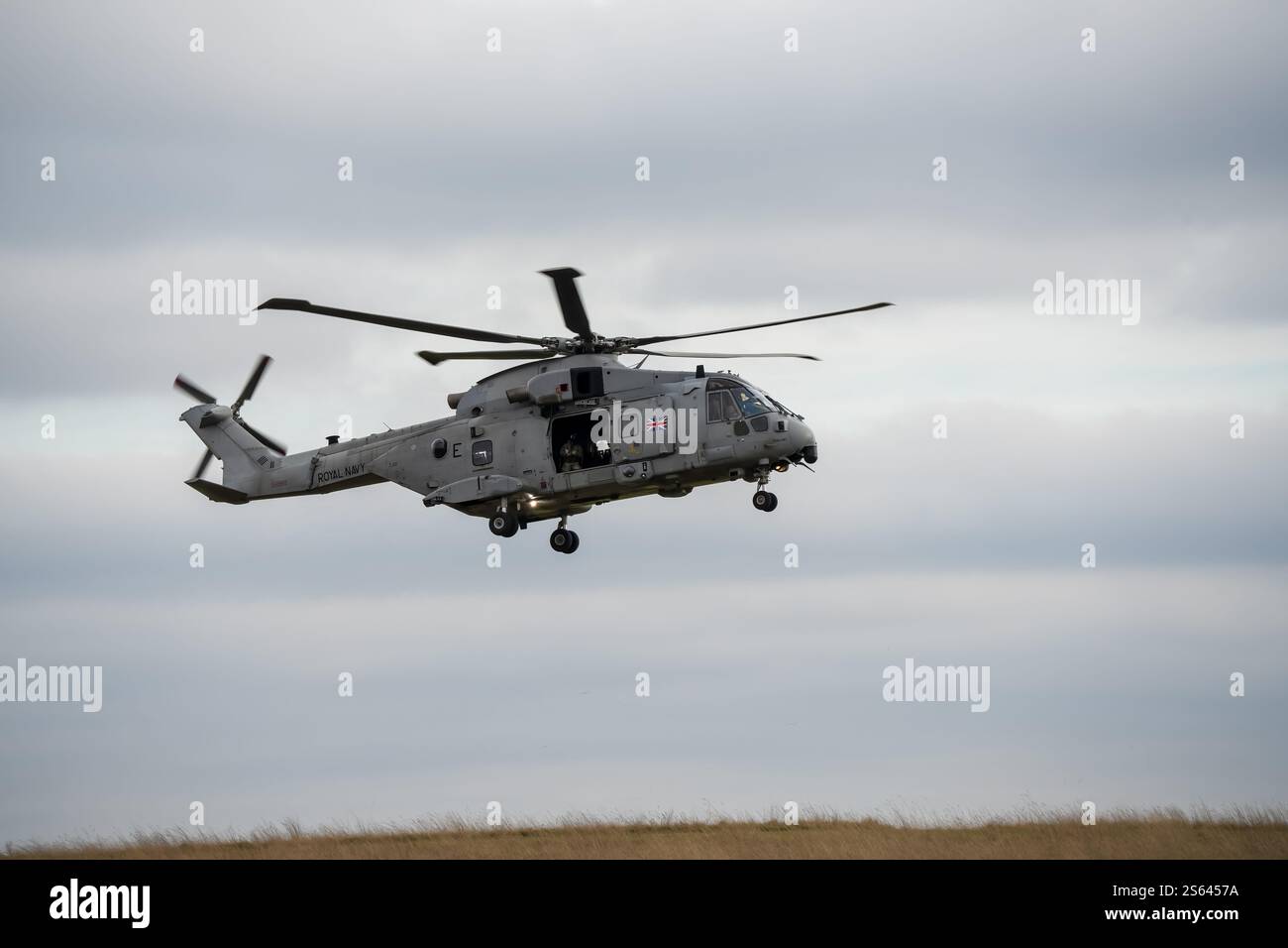 British Royal Navy AgustaWestland Merlin HM.2 AW101 helicopter in ...