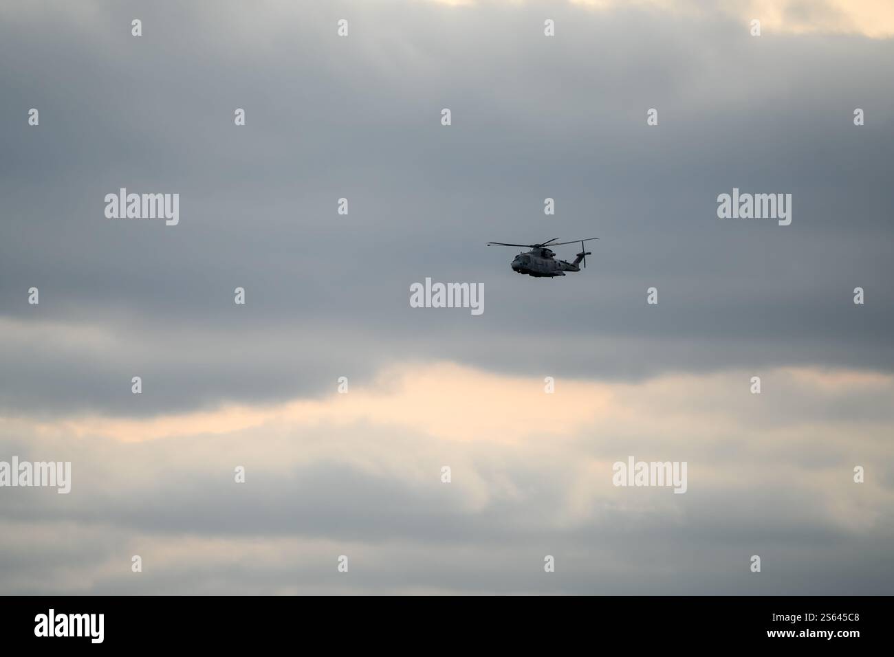 British Royal Navy AgustaWestland Merlin HM.2 AW101 helicopter in ...