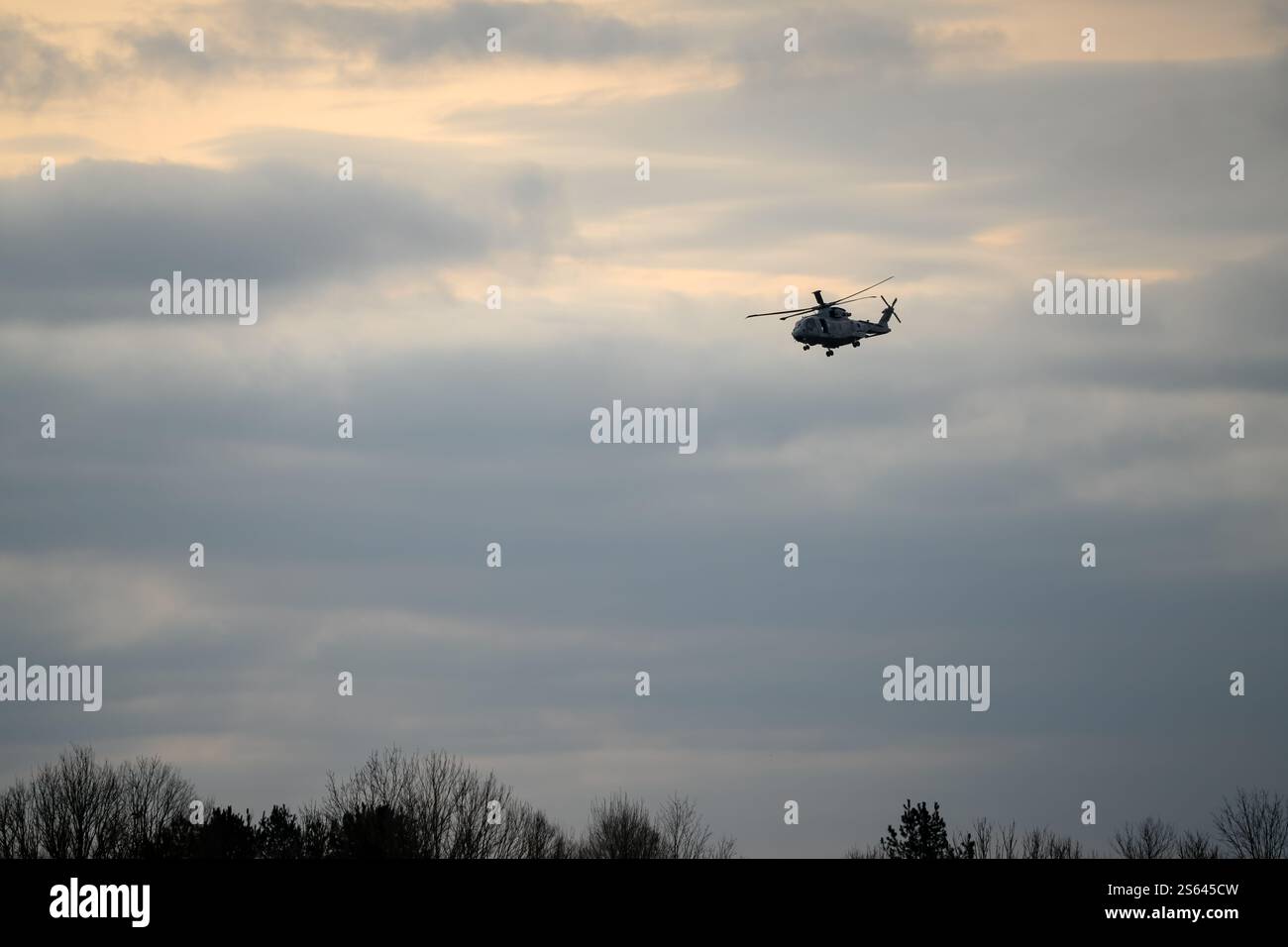 British Royal Navy AgustaWestland Merlin HM.2 AW101 helicopter in ...