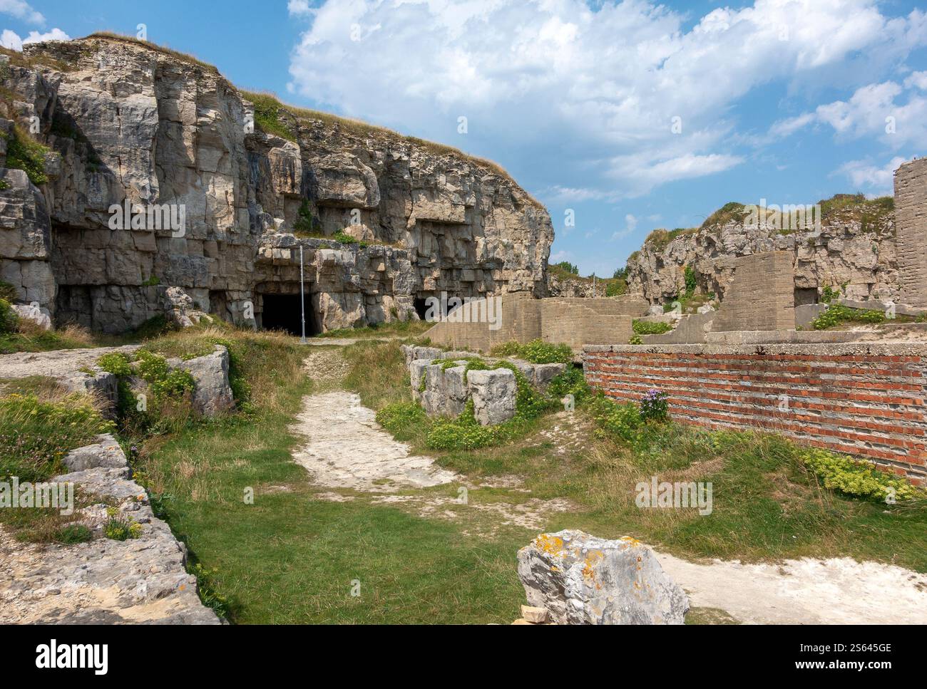 Winspit Quarry on the South West Coastal Path on the Isle of Purbeck ...