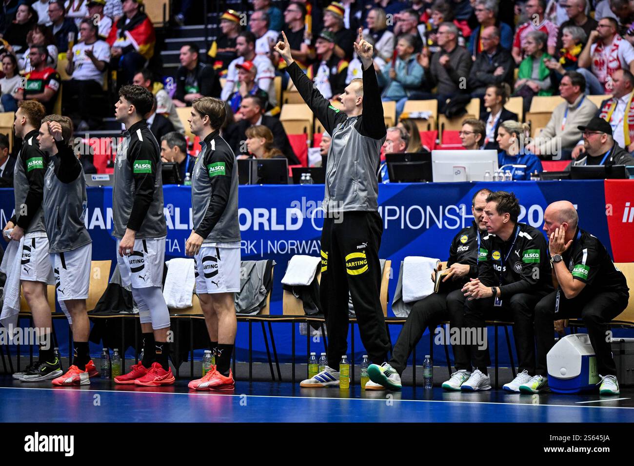 David Spath of Germania Germany Nationalteam during IHF Men's ...