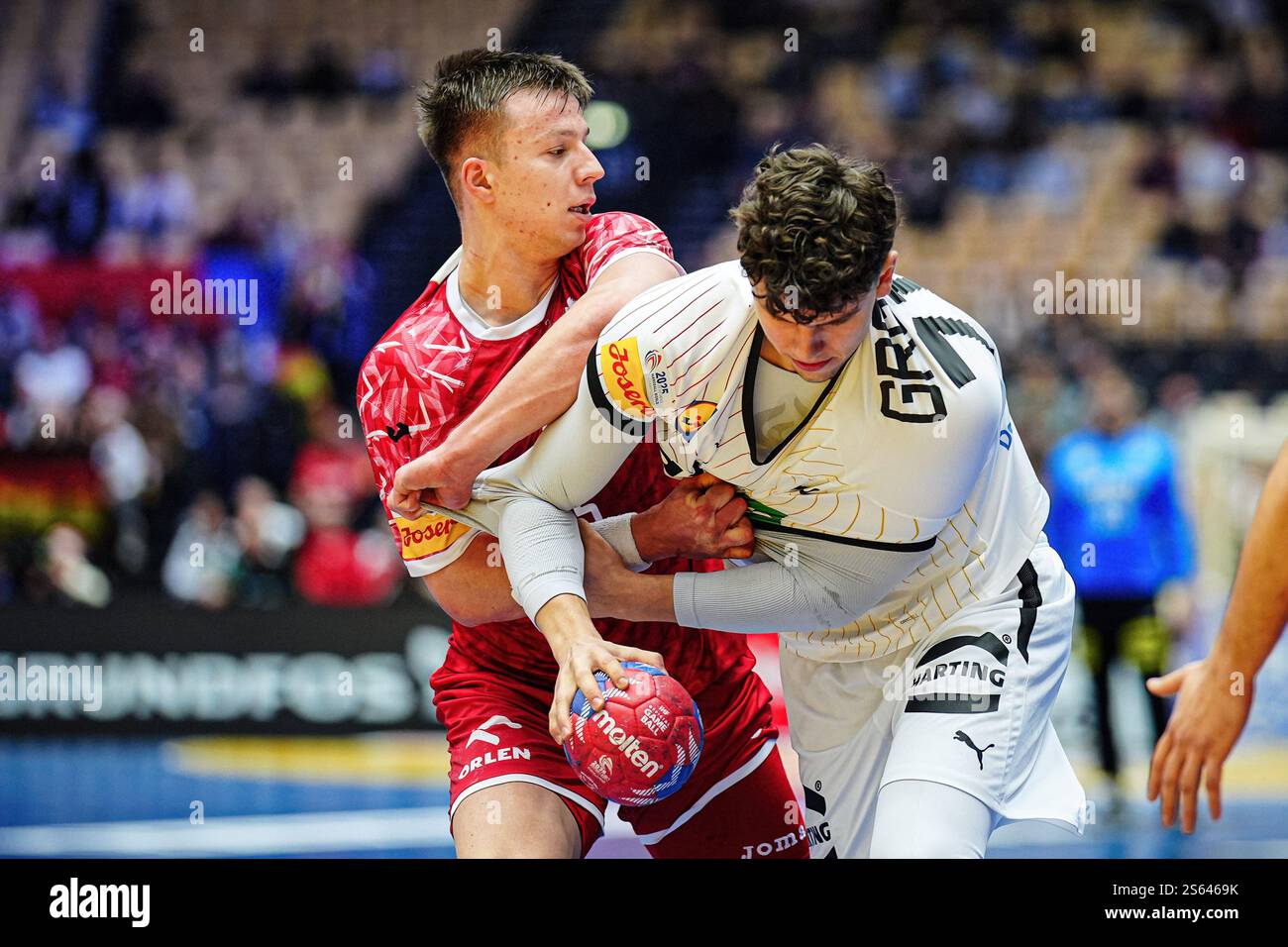 Michal Olejniczak (Polen, #05), Marko Grgic (Deutschland, #71) DEN, Deutschland vs. Polen ...