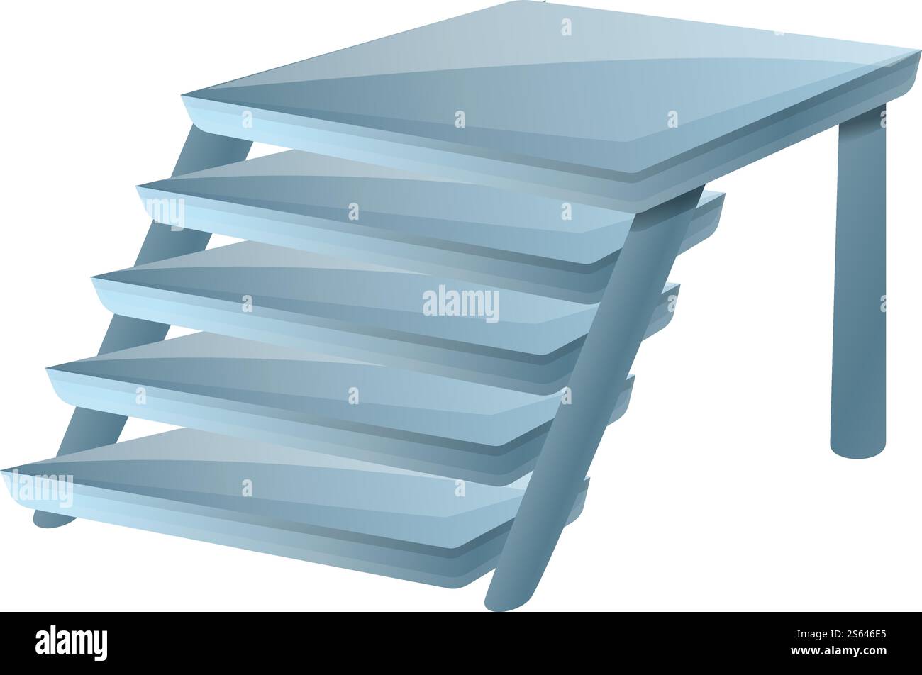 Stairs ladder icon. Cartoon of stairs ladder vector icon for web design ...