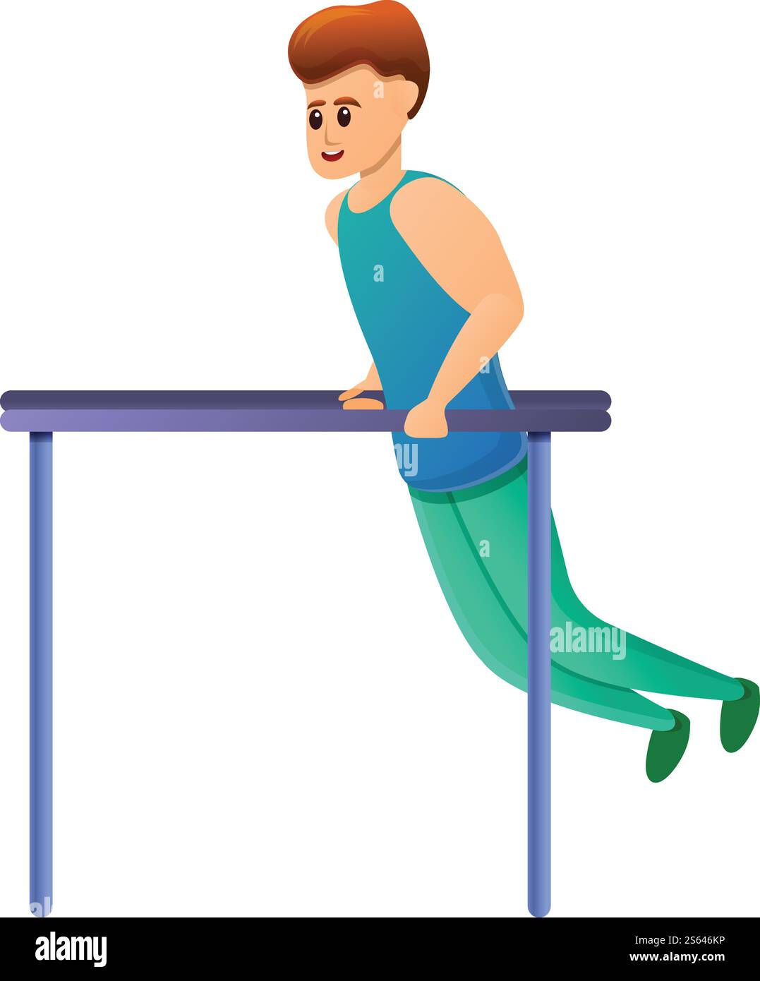 Outdoor fitness parallel bars icon. Cartoon of outdoor fitness parallel ...