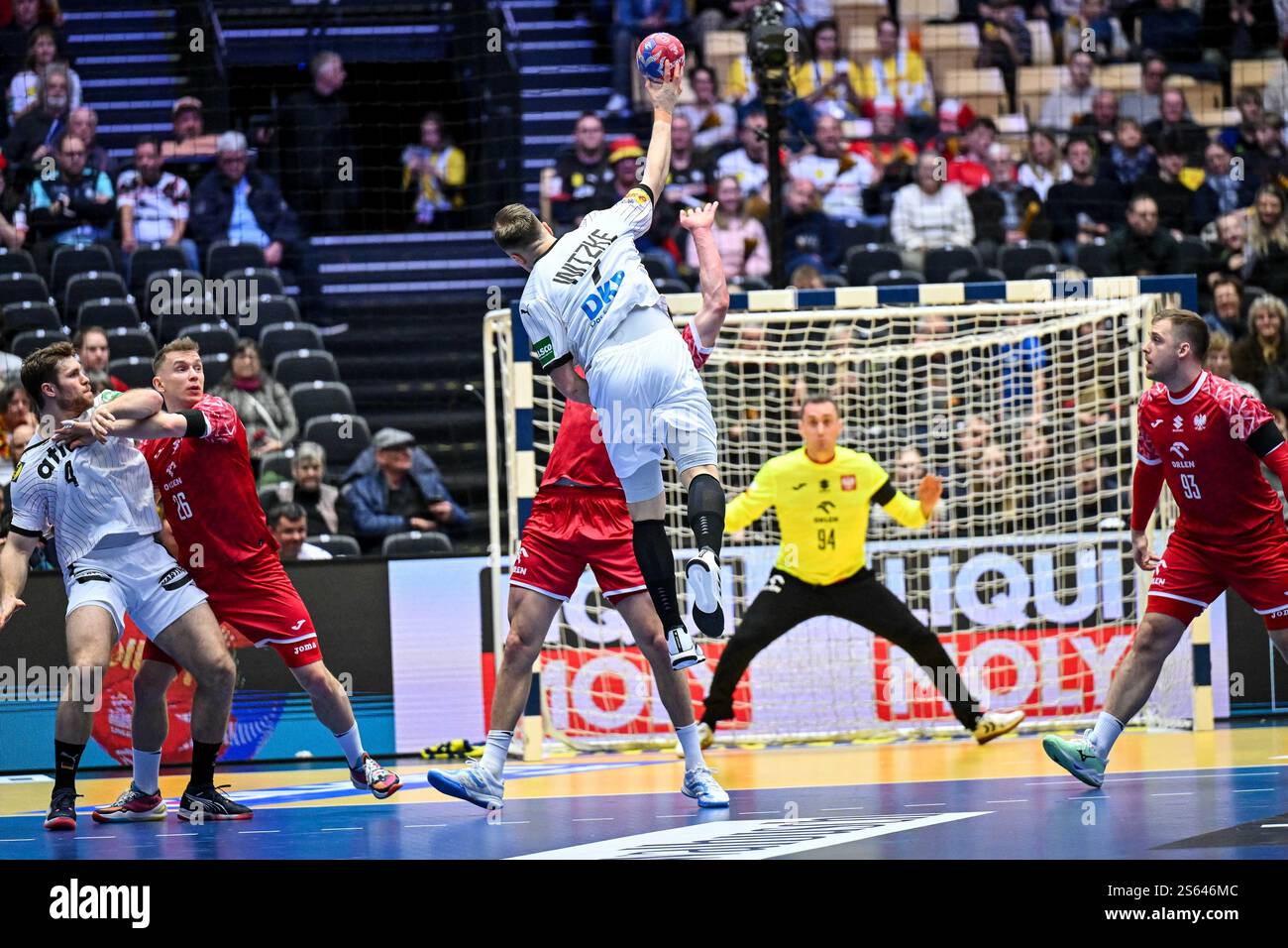 Luca Witzke of Germania Germany Nationalteam during IHF Men's ...