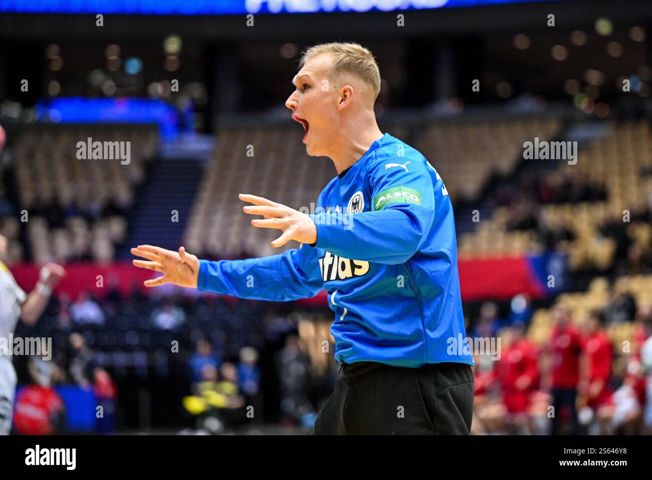 Herning, Denmark. 15th Jan, 2025. David Spath of Germania Germany ...