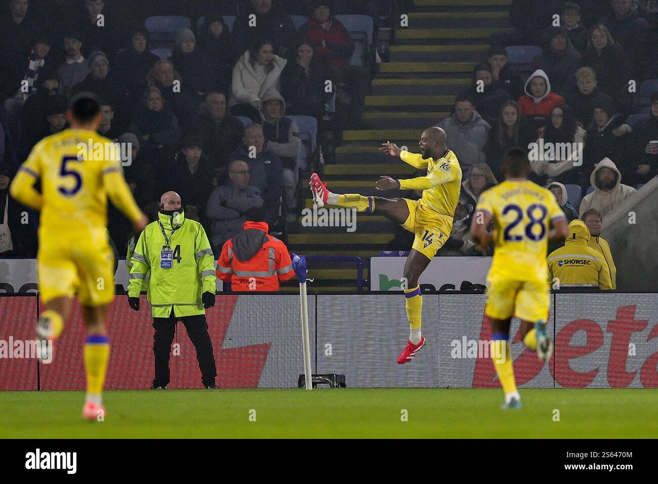 Leicester, UK. 15th Jan, 2025. Jean-Philippe Mateta of Crystal Palace ...