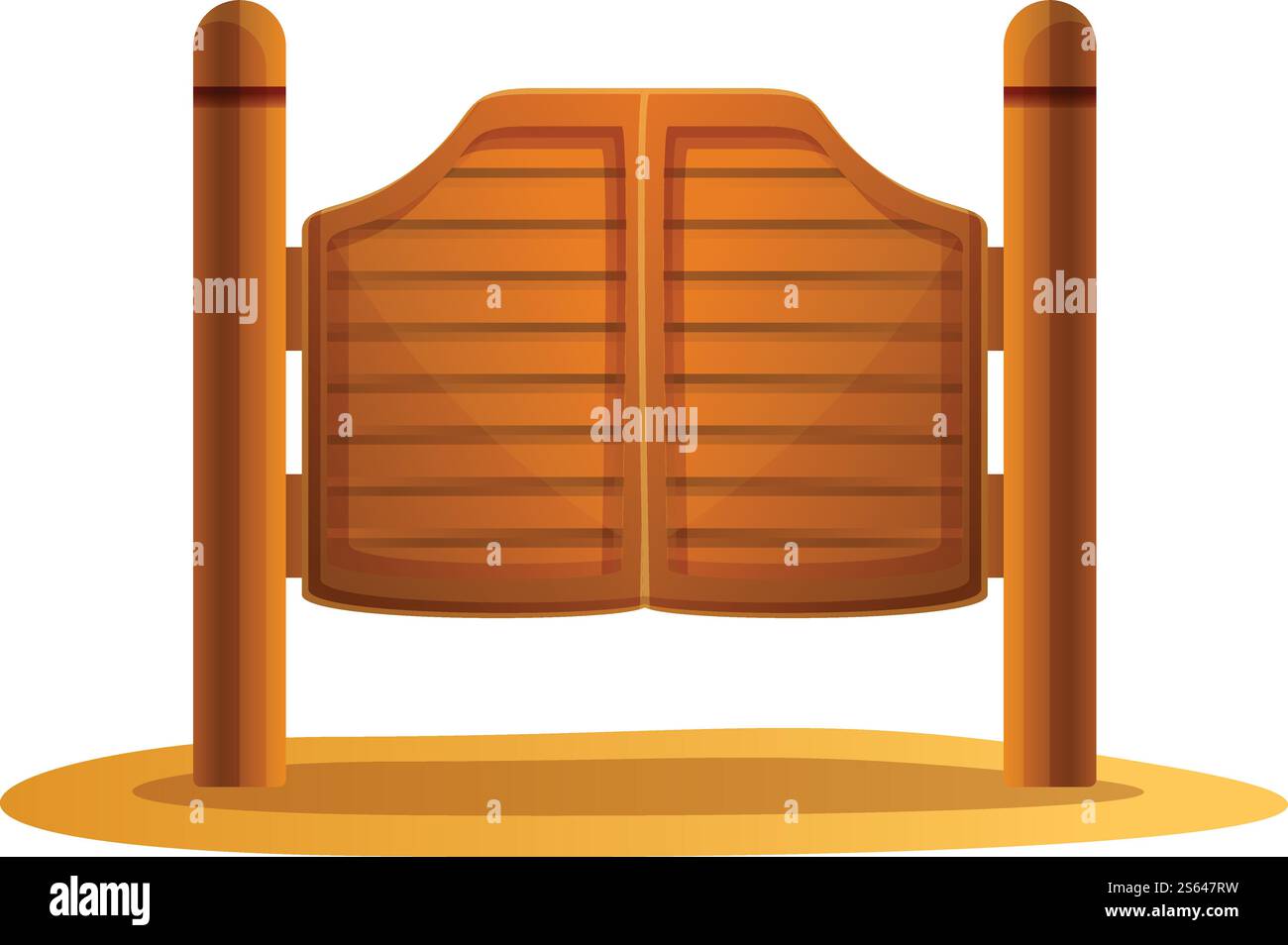 Saloon doors icon. Cartoon of saloon doors vector icon for web design ...