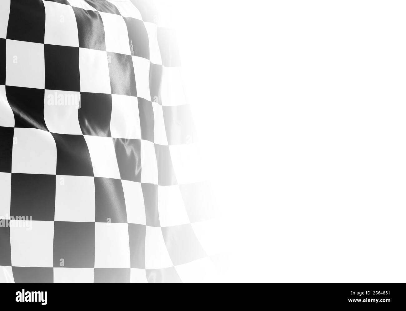 Racing flag with black and white checkers on white background Stock ...