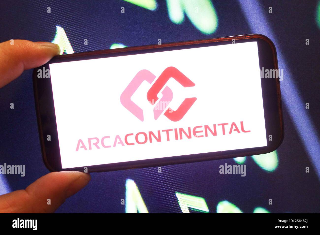 In this photo illustration, the Arca Continental company logo is seen ...