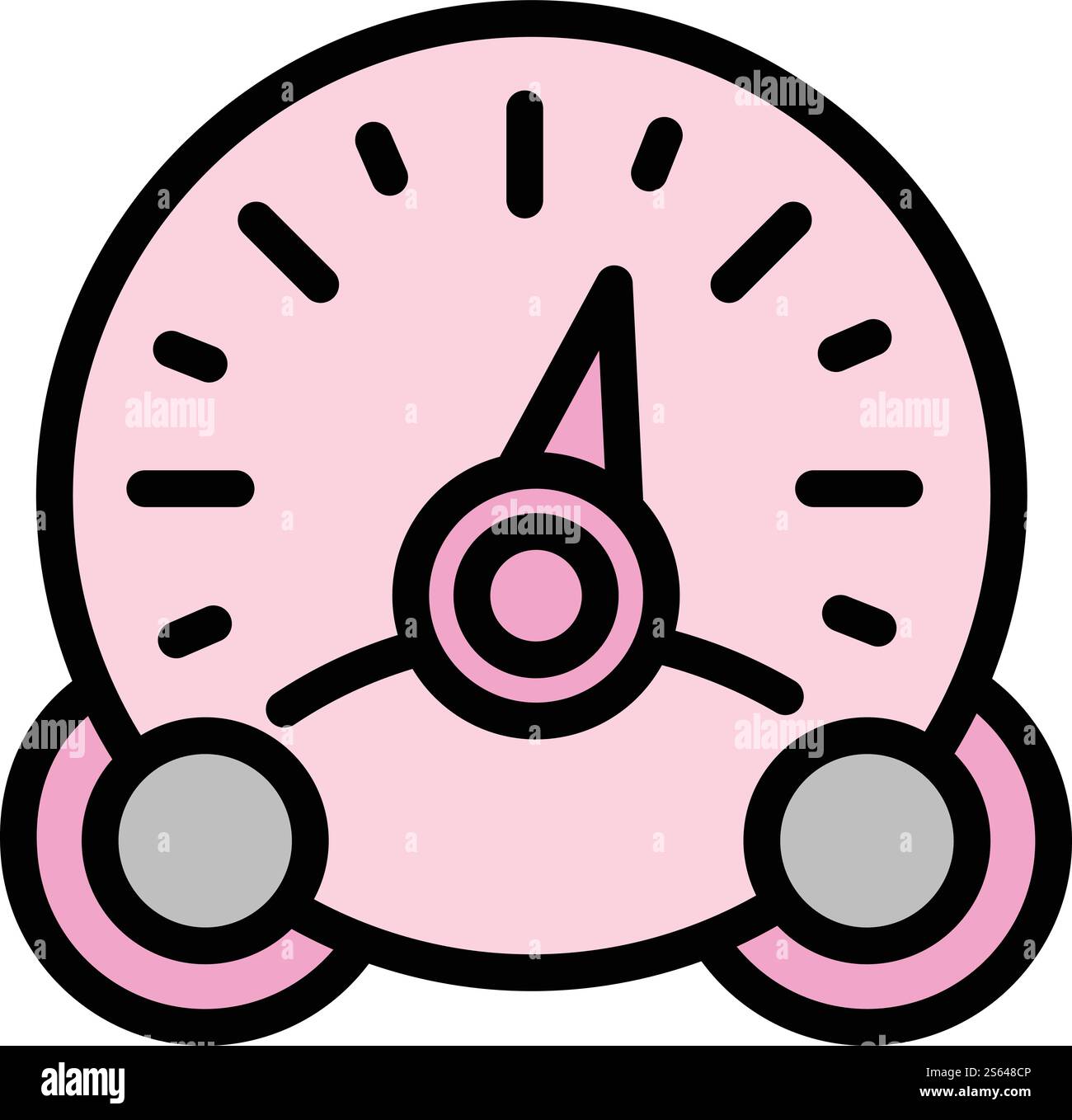 Retro speedometer icon. Outline retro speedometer vector icon for web ...