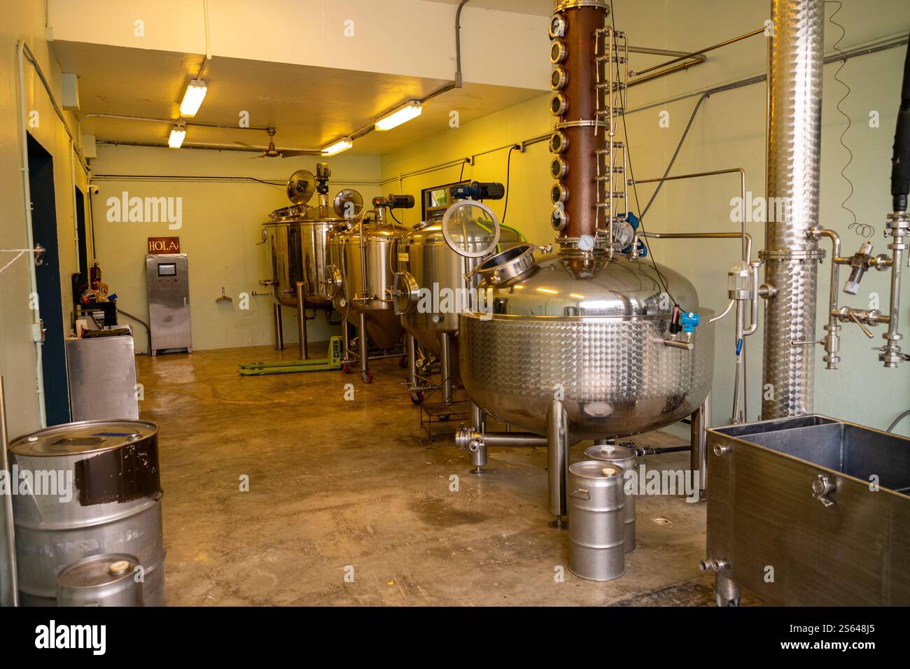 A column still at Crab Island Rum Distillery, Vieques, Puerto Rico ...