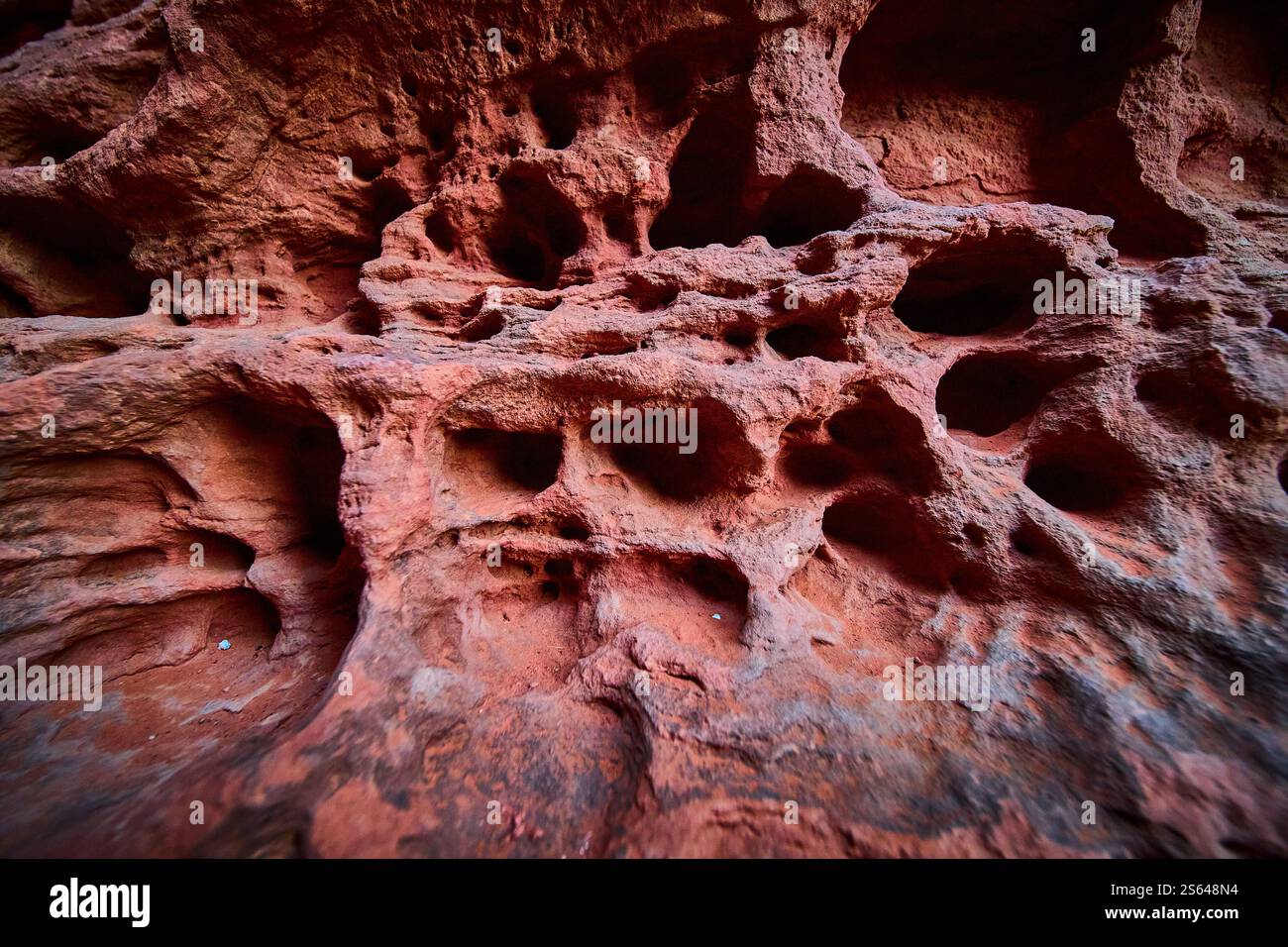 Red Sandstone Erosion Patterns at Eye-Level in Snow Canyon Utah Stock ...