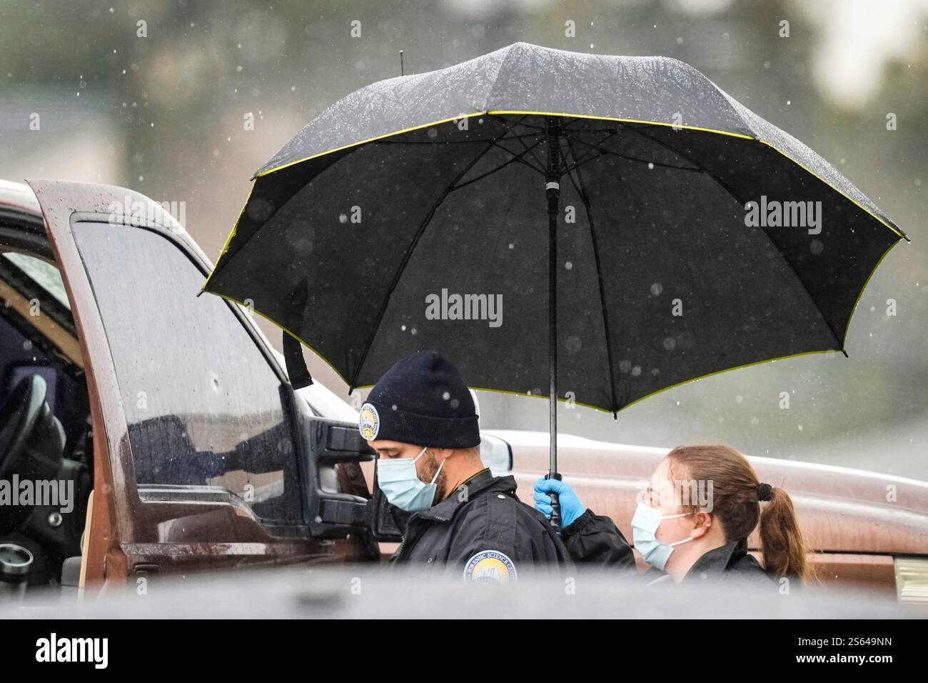 Police investigate the scene of an officer involved shooting in the ...