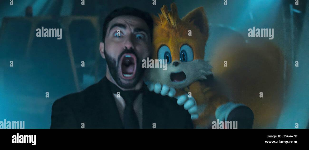 SONIC THE HEDGEHOG 3, from left: Lee Majdoub, Tails (voice: Colleen O ...