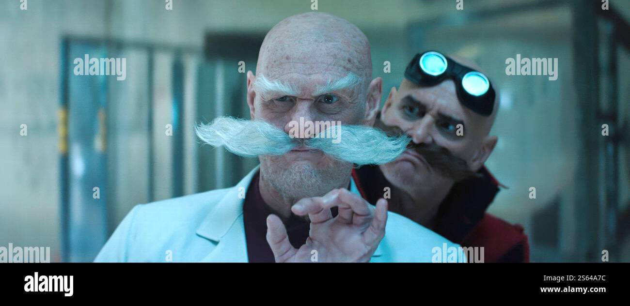 SONIC THE HEDGEHOG 3, from left: Jim Carrey as Dr. Robotnik, Jim Carrey ...