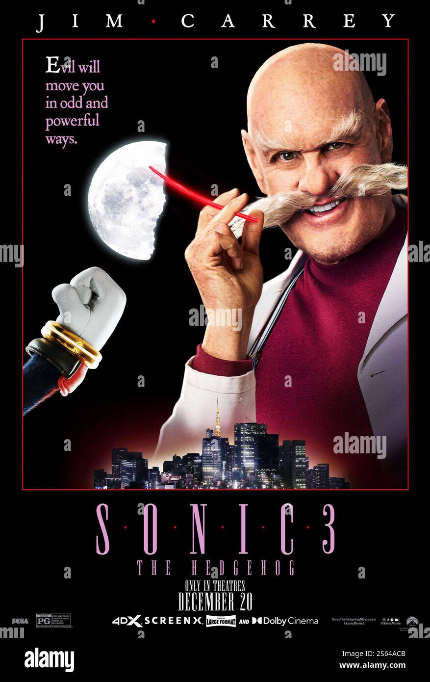 SONIC THE HEDGEHOG 3, US parody poster, Jim Carrey as Dr. Robotnik ...