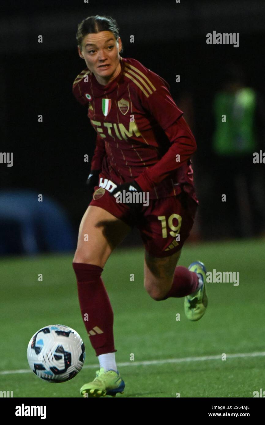 Naples, Italy. 15th Jan, 2025. Verena Hanshaw of AS Roma in action ...