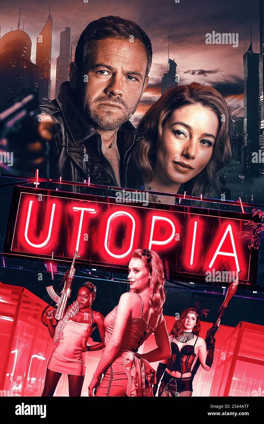 UTOPIA, poster, top from left: Moe Dunford, Charlotte Vega, bottom from left: Wanda Banda, Maddy ...