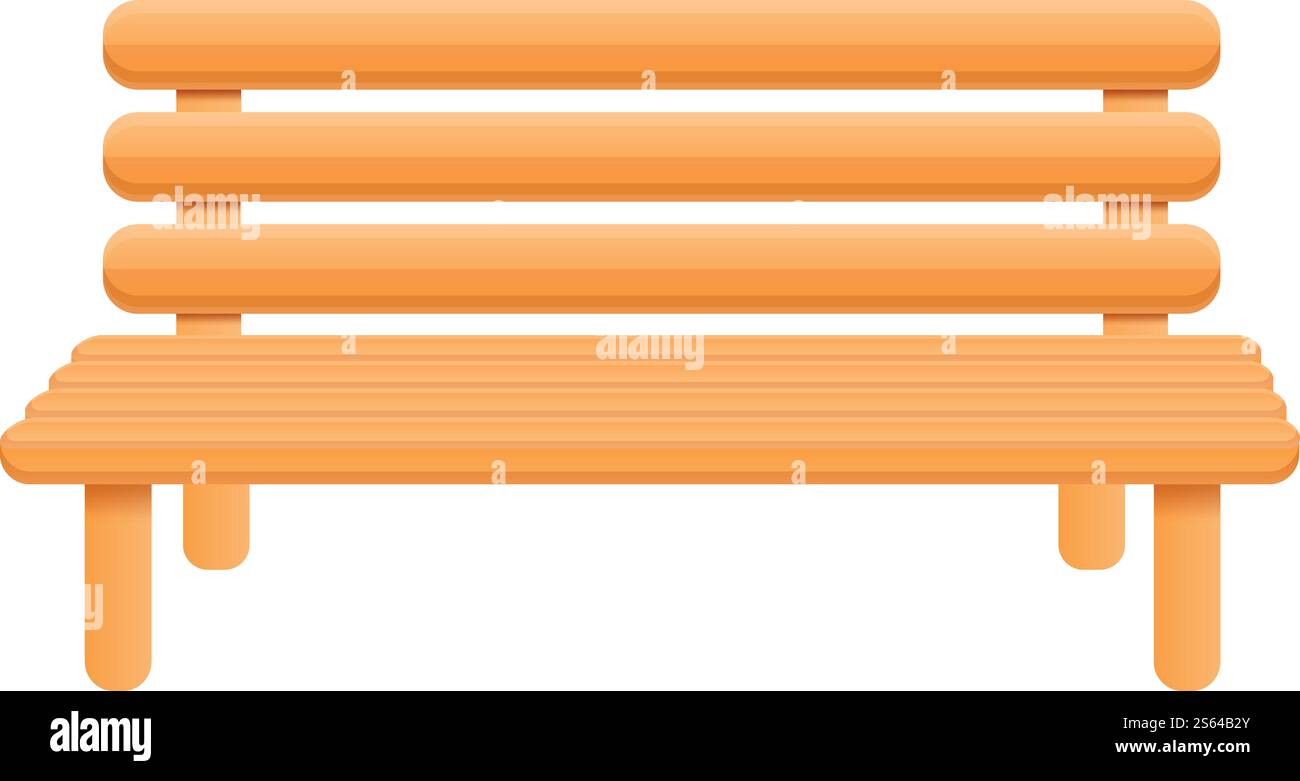 Wood bench icon. Cartoon of wood bench vector icon for web design ...