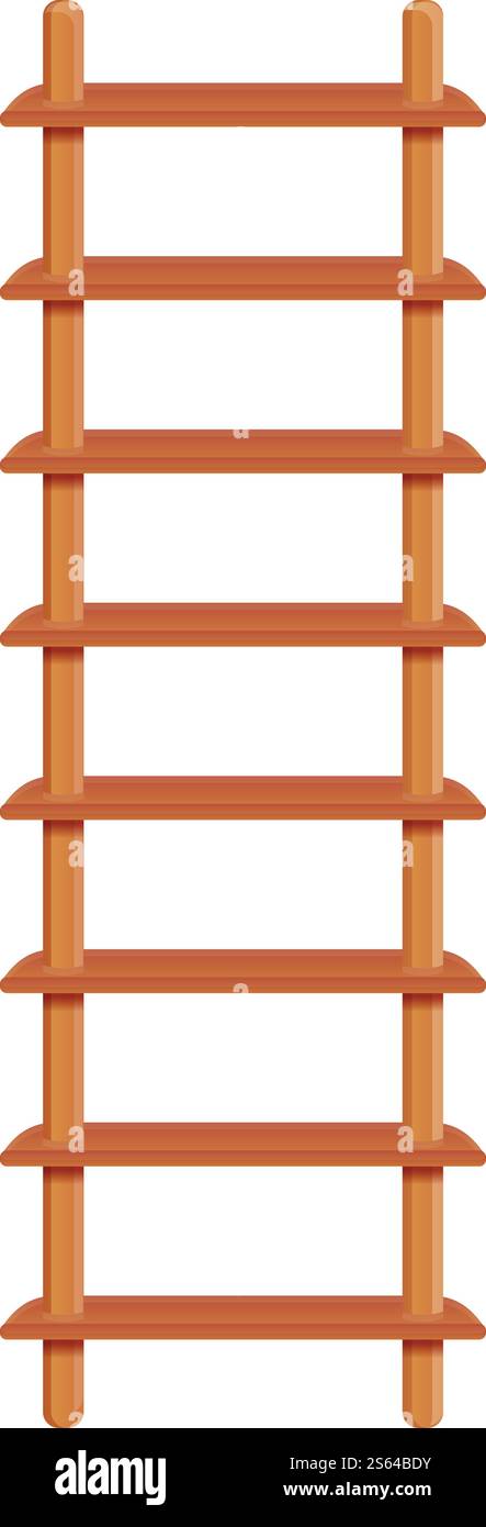 Construction ladder icon. Cartoon of construction ladder vector icon ...