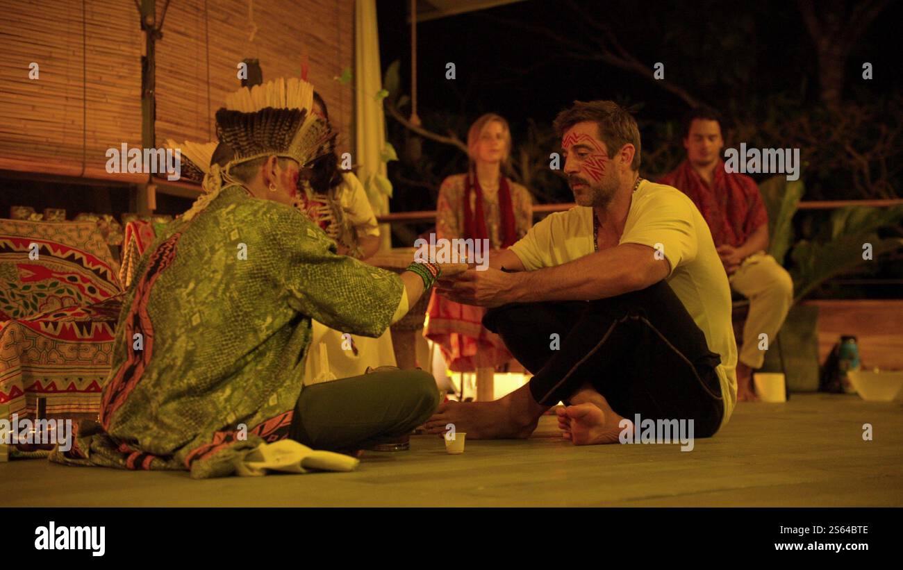 AARON RODGERS: ENIGMA, Aaron Rodgers (right), Awakening', (Season 1, ep ...