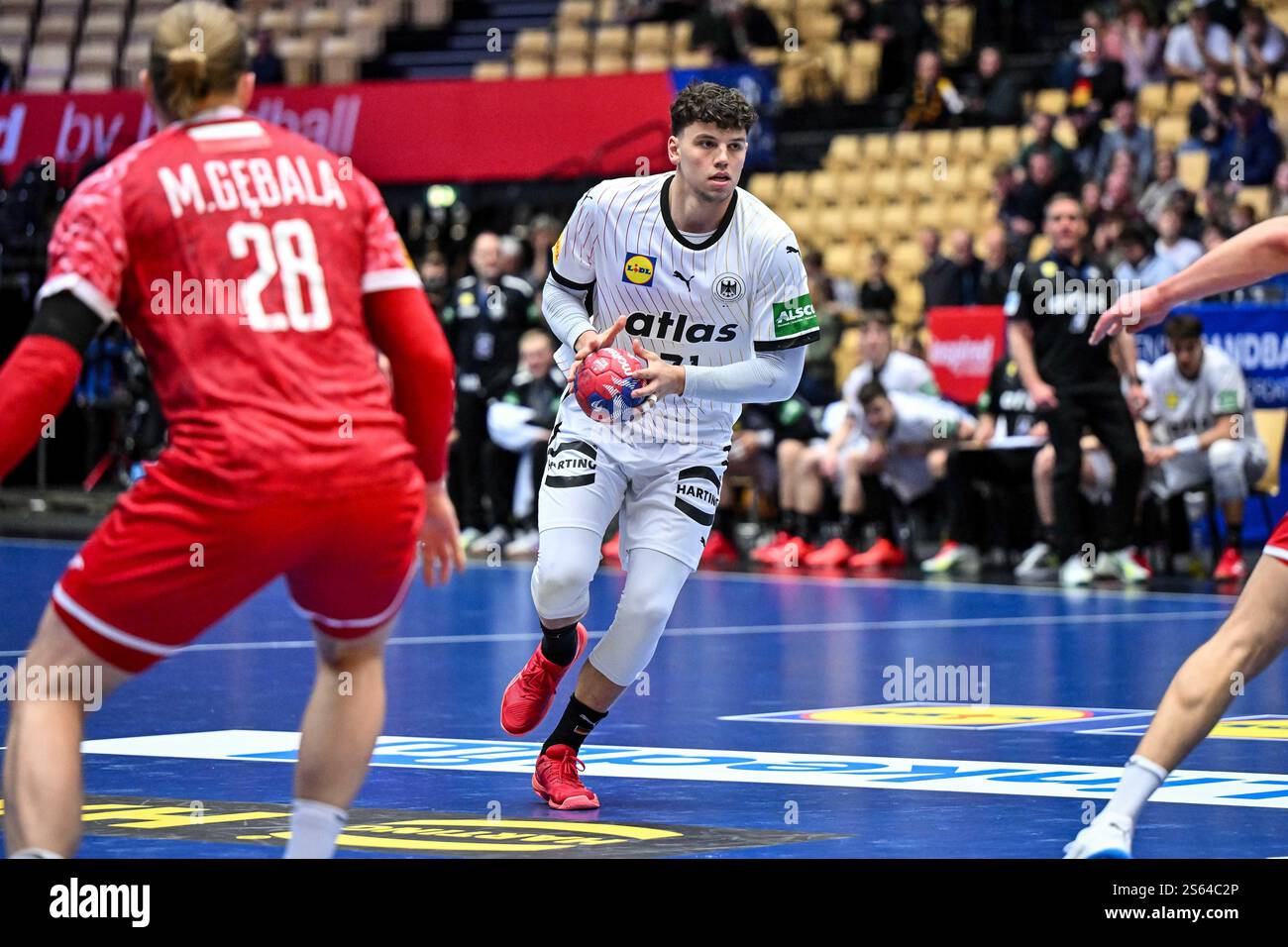 Herning, Denmark. 15th Jan, 2025. Marko Grgic of Germania Germany Nationalteam during IHF Men's ...