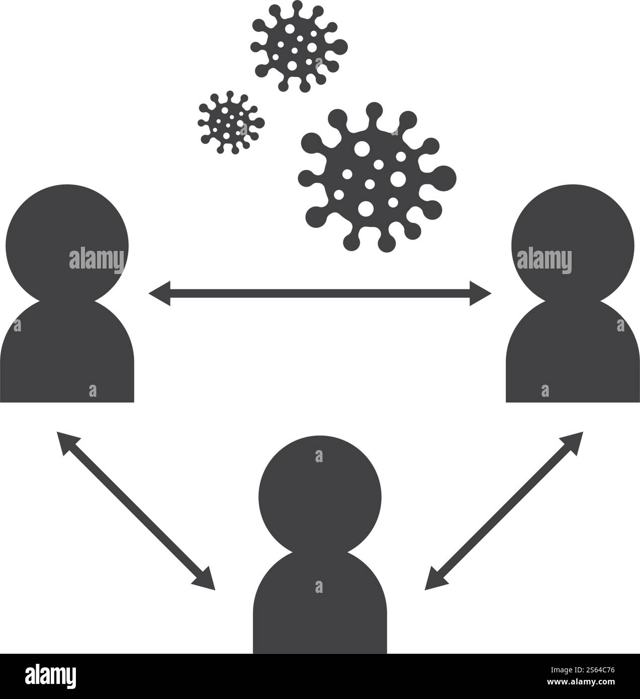 Social distancing icon vector illustration Stock Vector Image & Art - Alamy