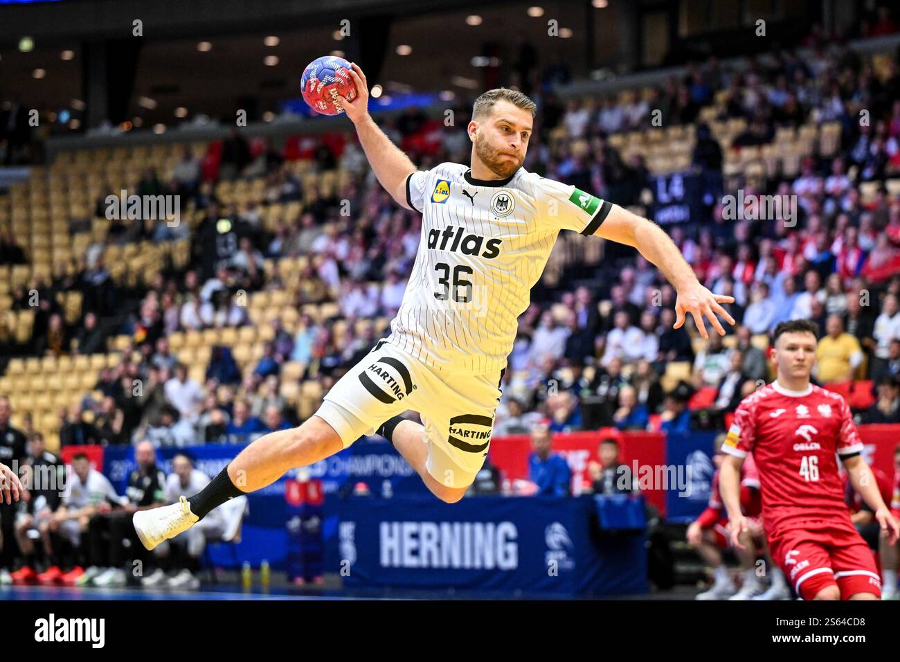 Herning, Denmark. 15th Jan, 2025. Lukas Mertens of Germania Germany ...