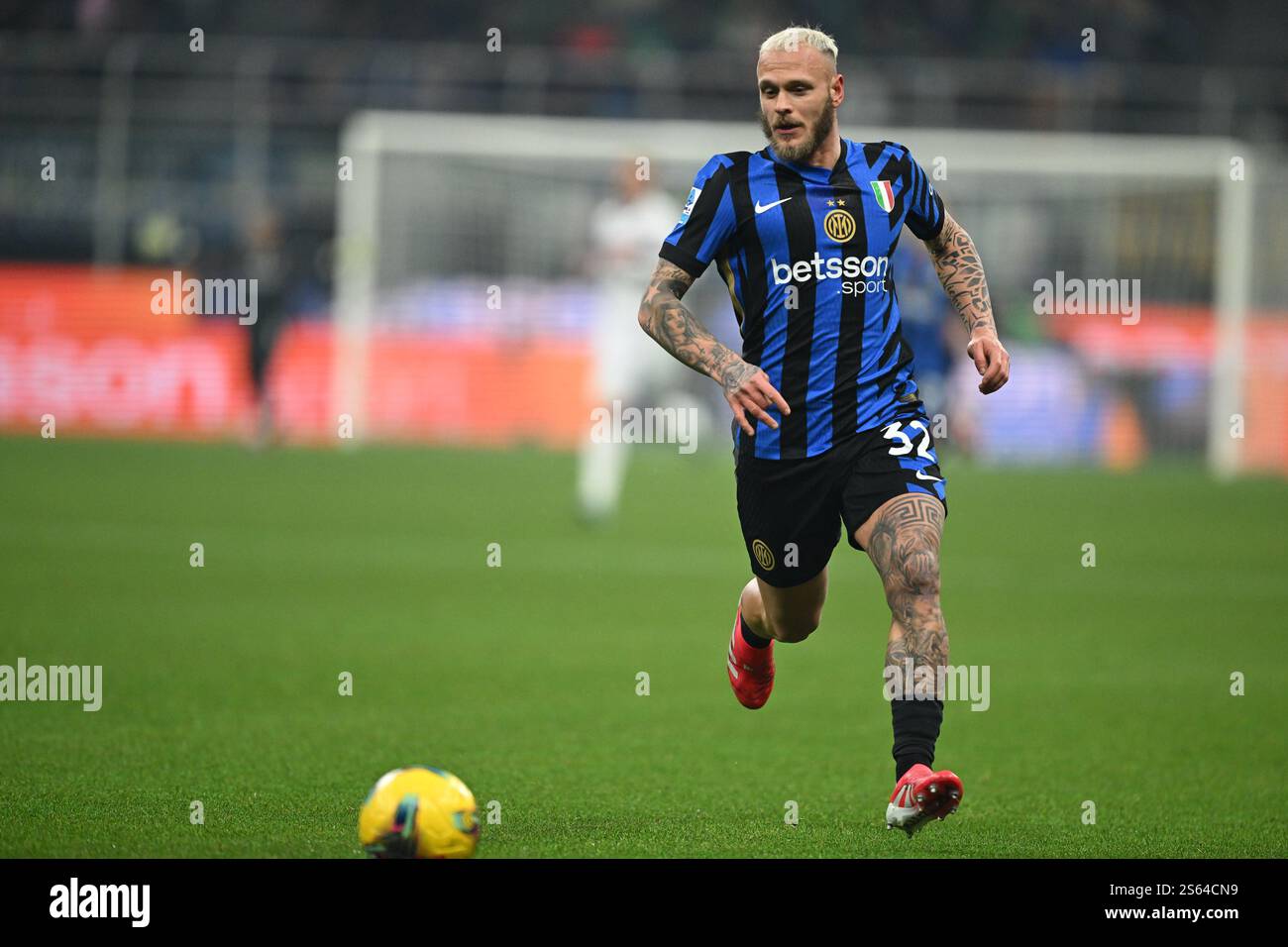 Milan, Italy. 15th Jan, 2025. Federico Dimarco of Inter FC in action during the Italian Serie A ...