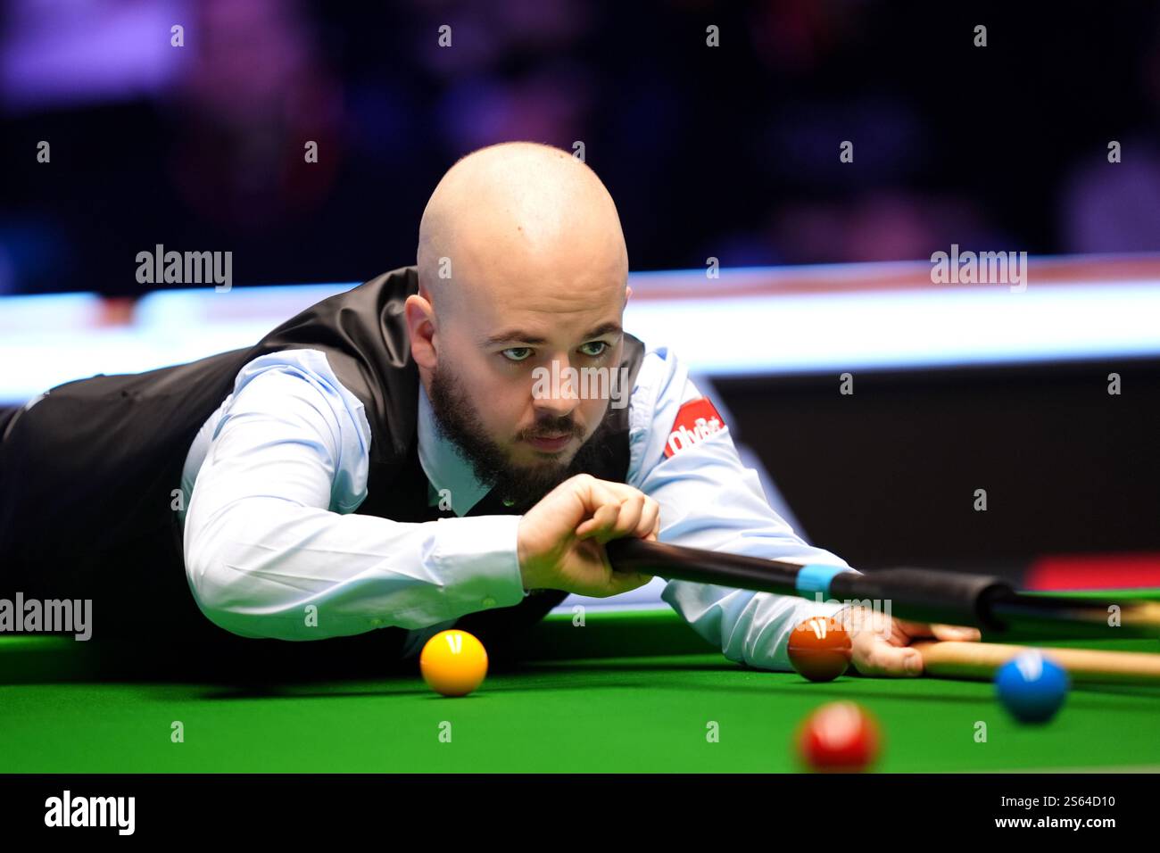 Luca Brecel during his last of 16 match against Chris Wakelin on day ...