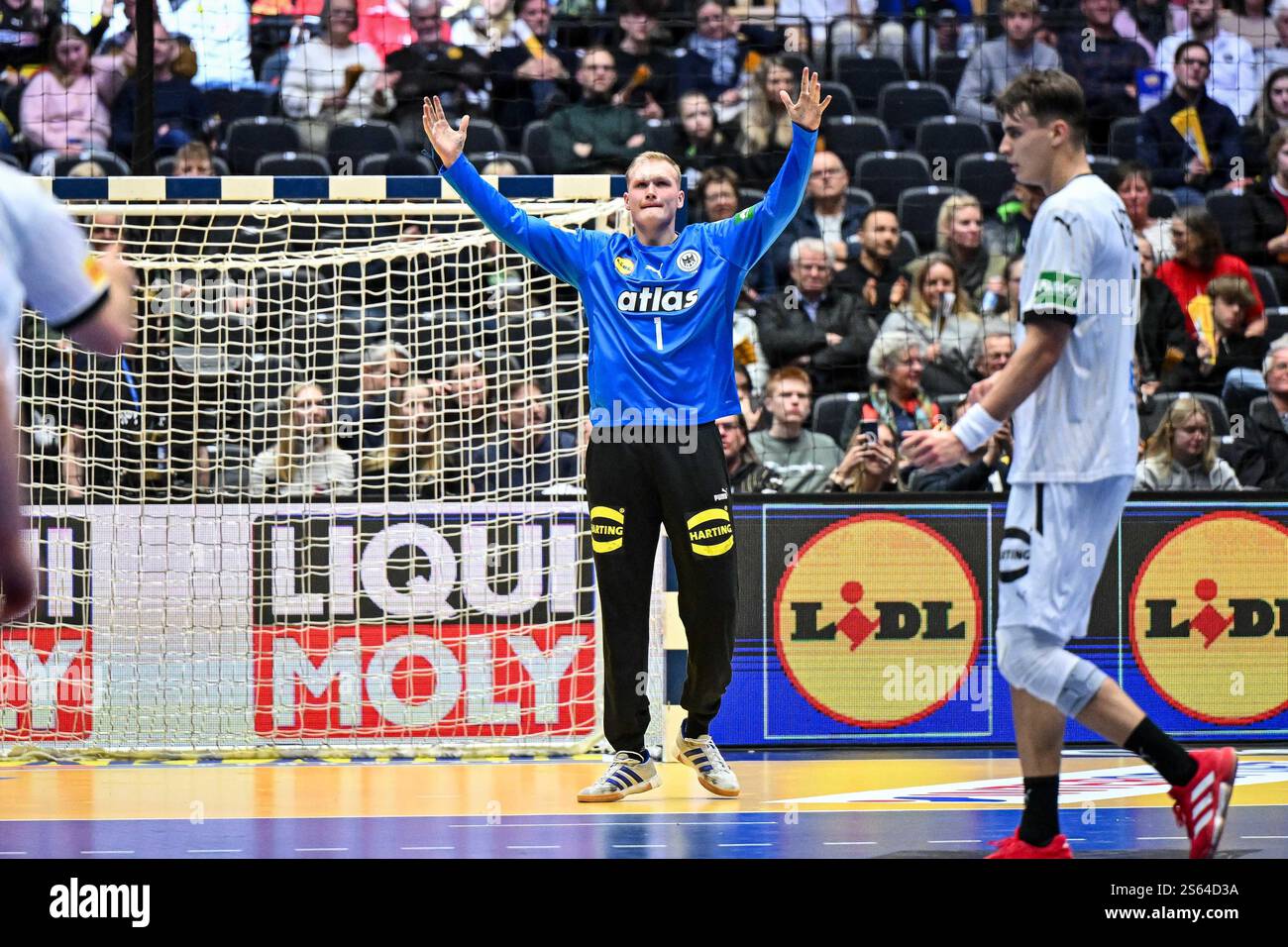 Herning, Denmark. 15th Jan, 2025. David Spath of Germania Germany ...