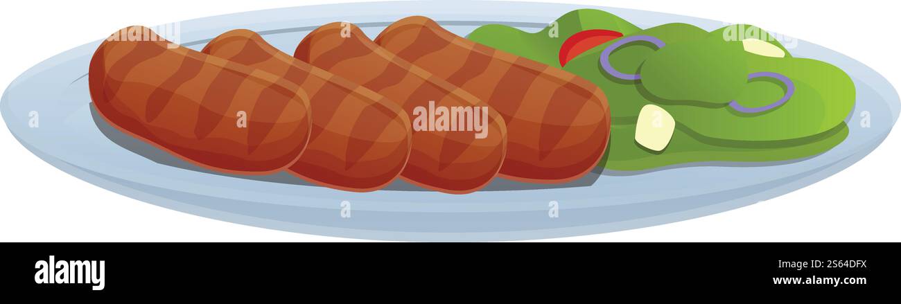 Greek sausage icon. Cartoon of greek sausage vector icon for web design ...