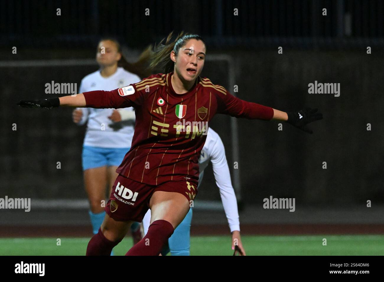 Cercola, Italy, 15 Jenuary,2025 Giulia Dragoni of AS Roma celebrates ...