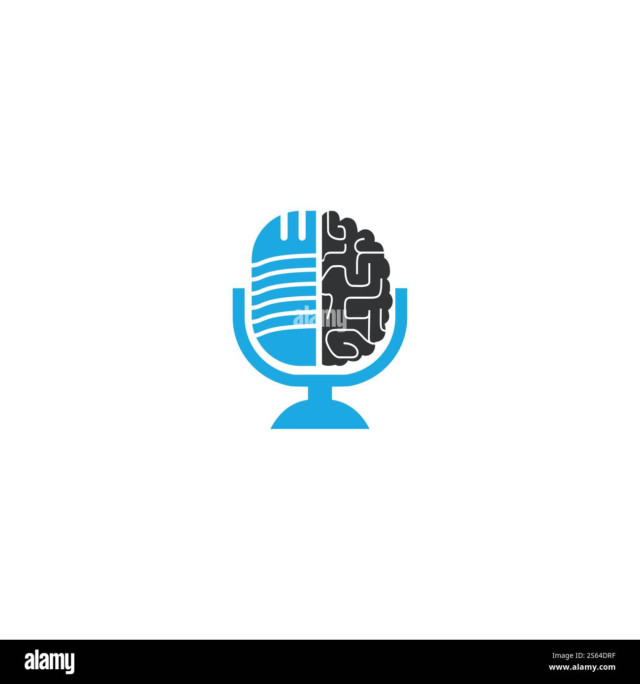 Brain podcast logo design. Broadcast entertainment business logo ...