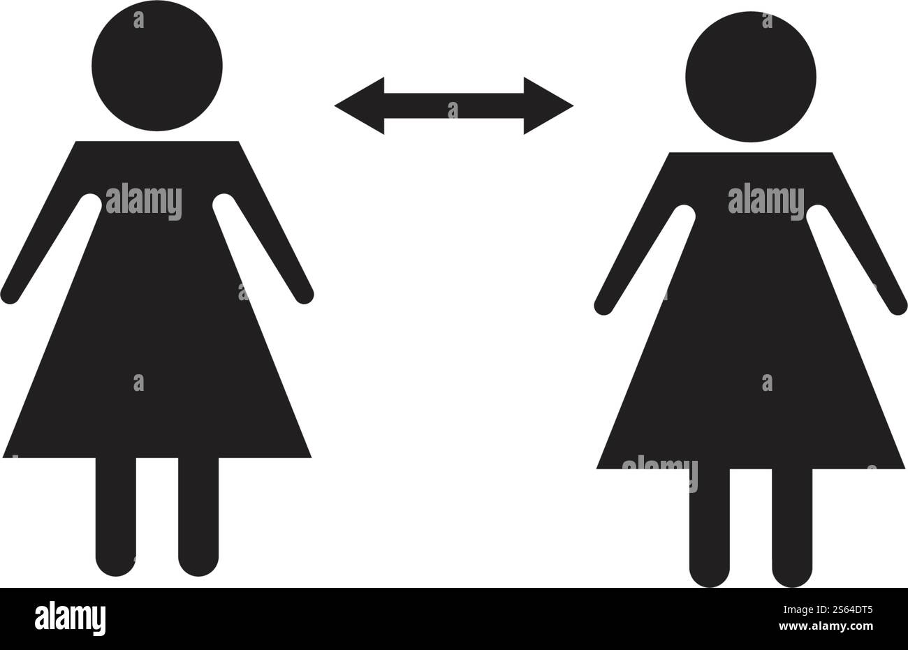 social distancing icon vector illustration Stock Vector Image & Art - Alamy