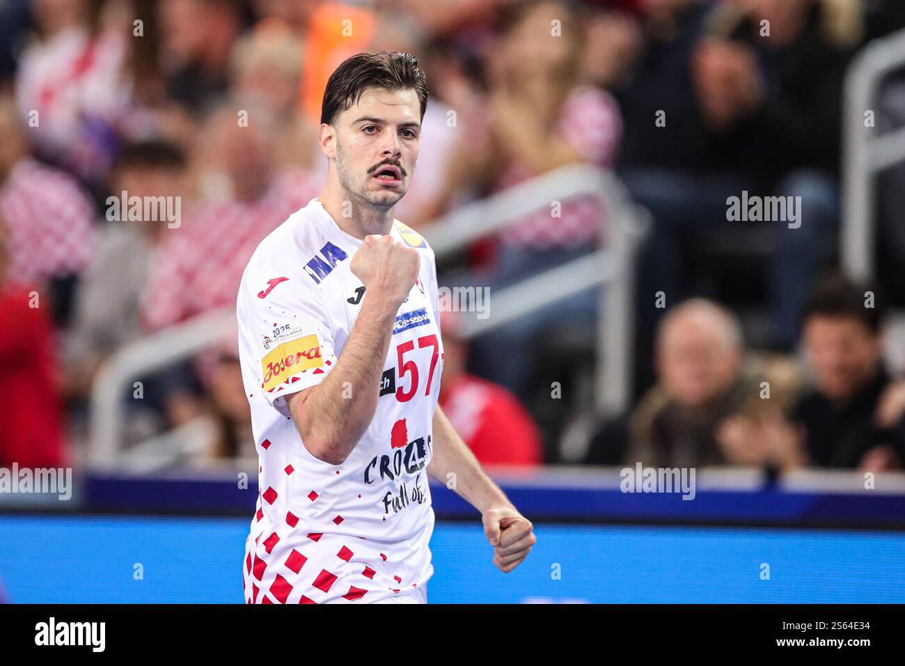 ZAGREB, CROATIA - JANUARY 15: Filip Glavas of Croatia celebrate after ...