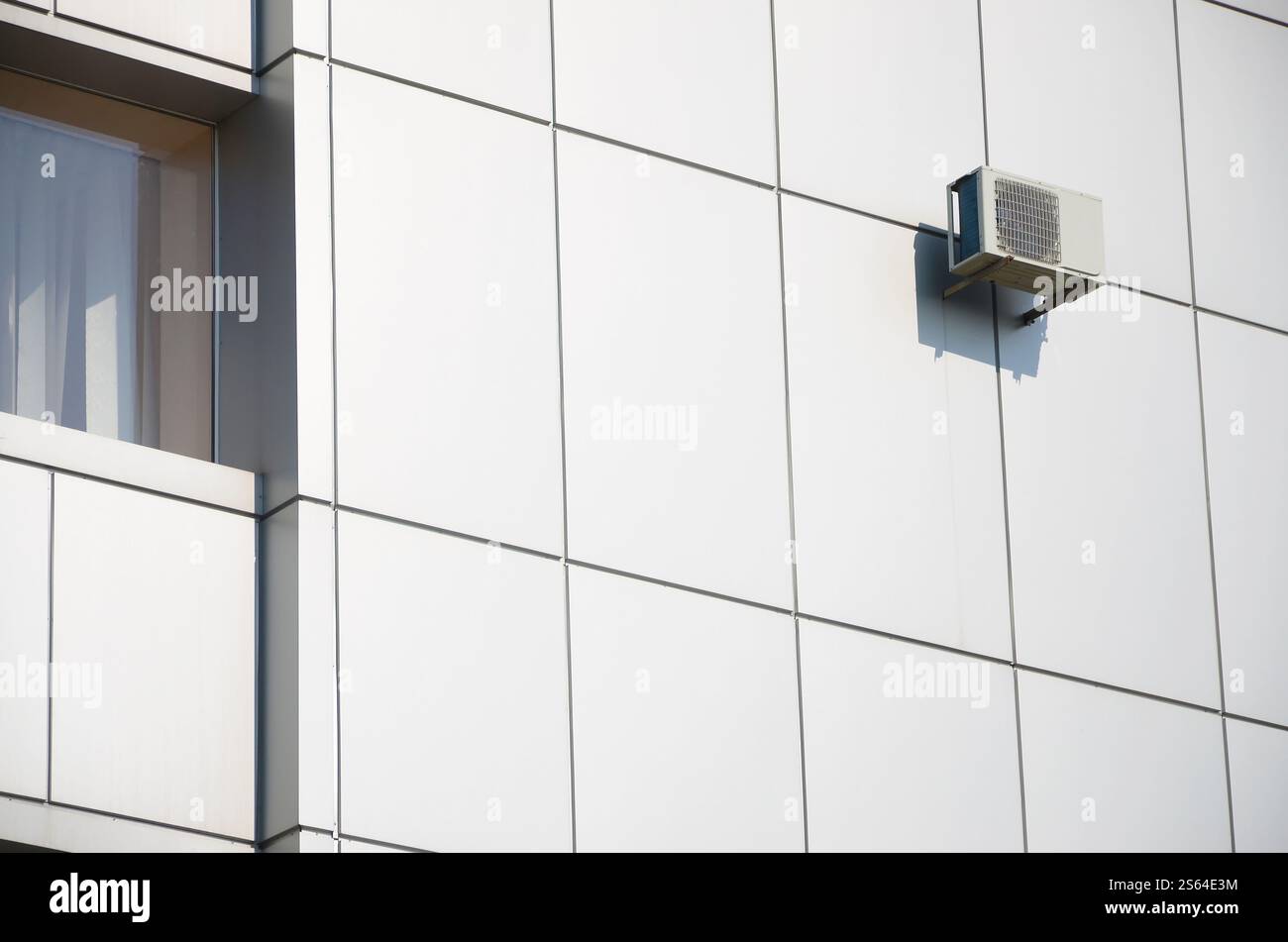 HVAC air conditioning and ventilation systems on wall. Outdoor Air ...