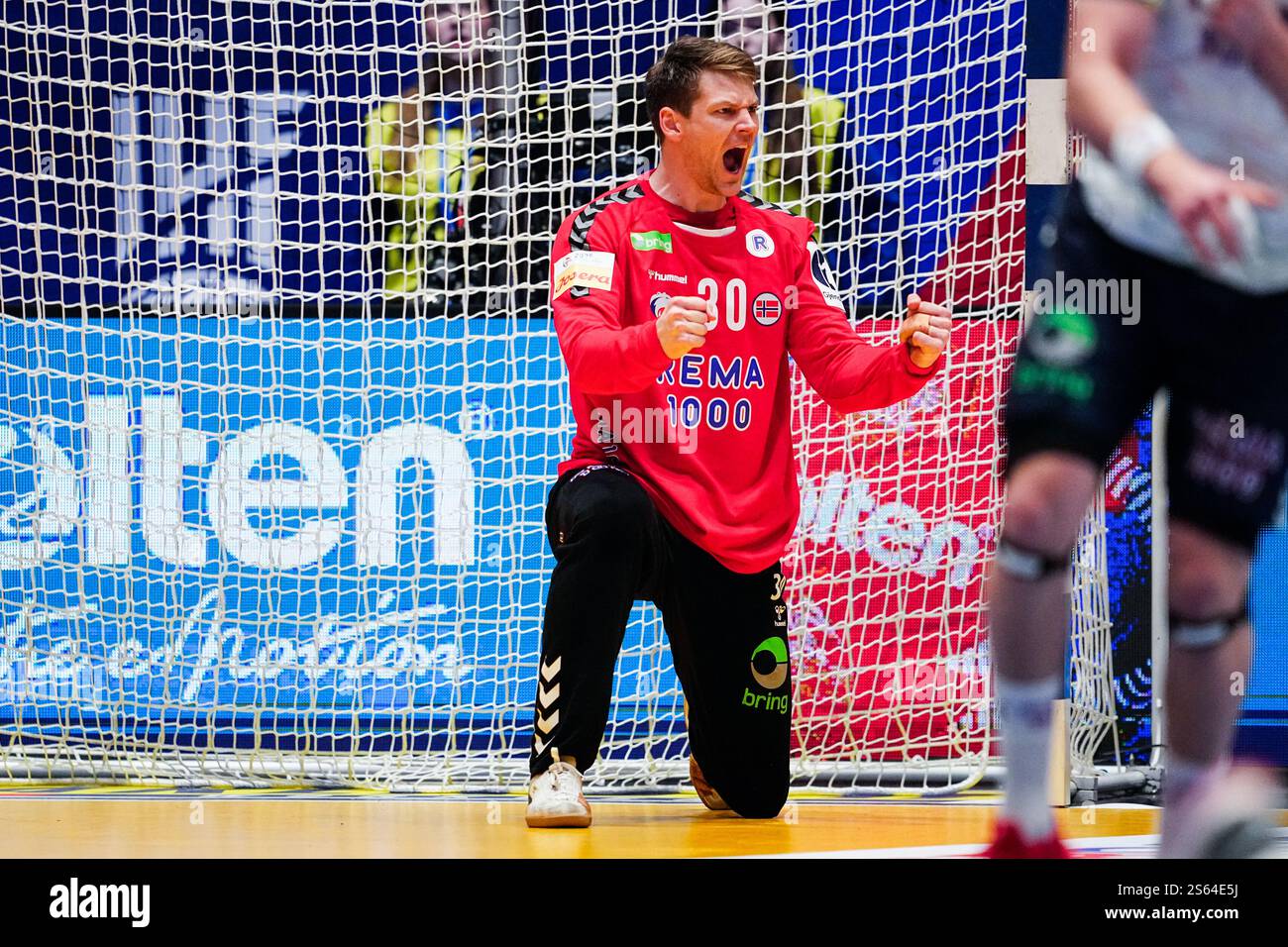 Fornebu 20250115. Norges Torbjørn Sittrup Bergerud under VM-kampen i ...