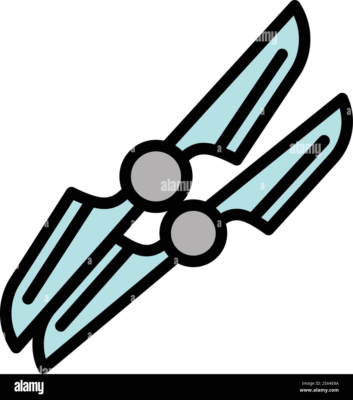 Plastic propeller icon. Outline plastic propeller vector icon for web ...