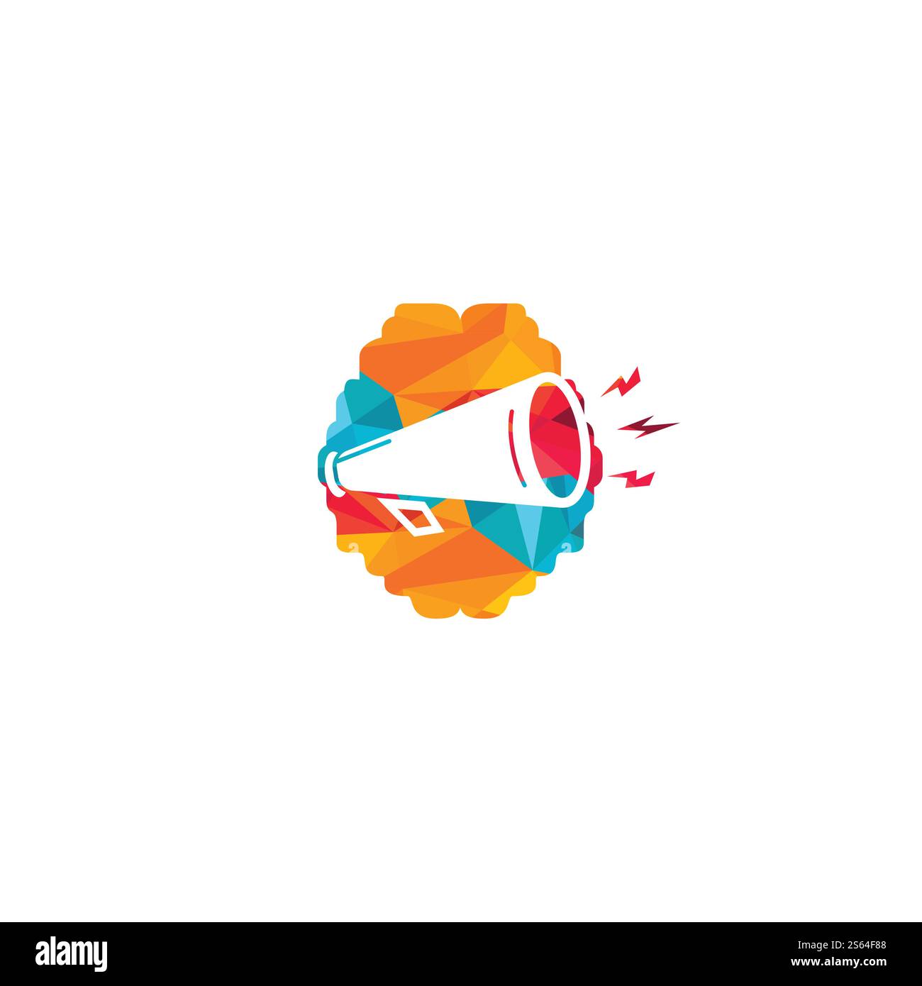 Megaphone and brain logo design. Advertisement ideas concept Stock ...