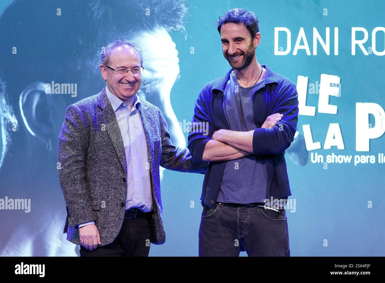 Madrid, Spain. 13th Jan, 2025. Spanish actor Dani Rovira (r) with the ...