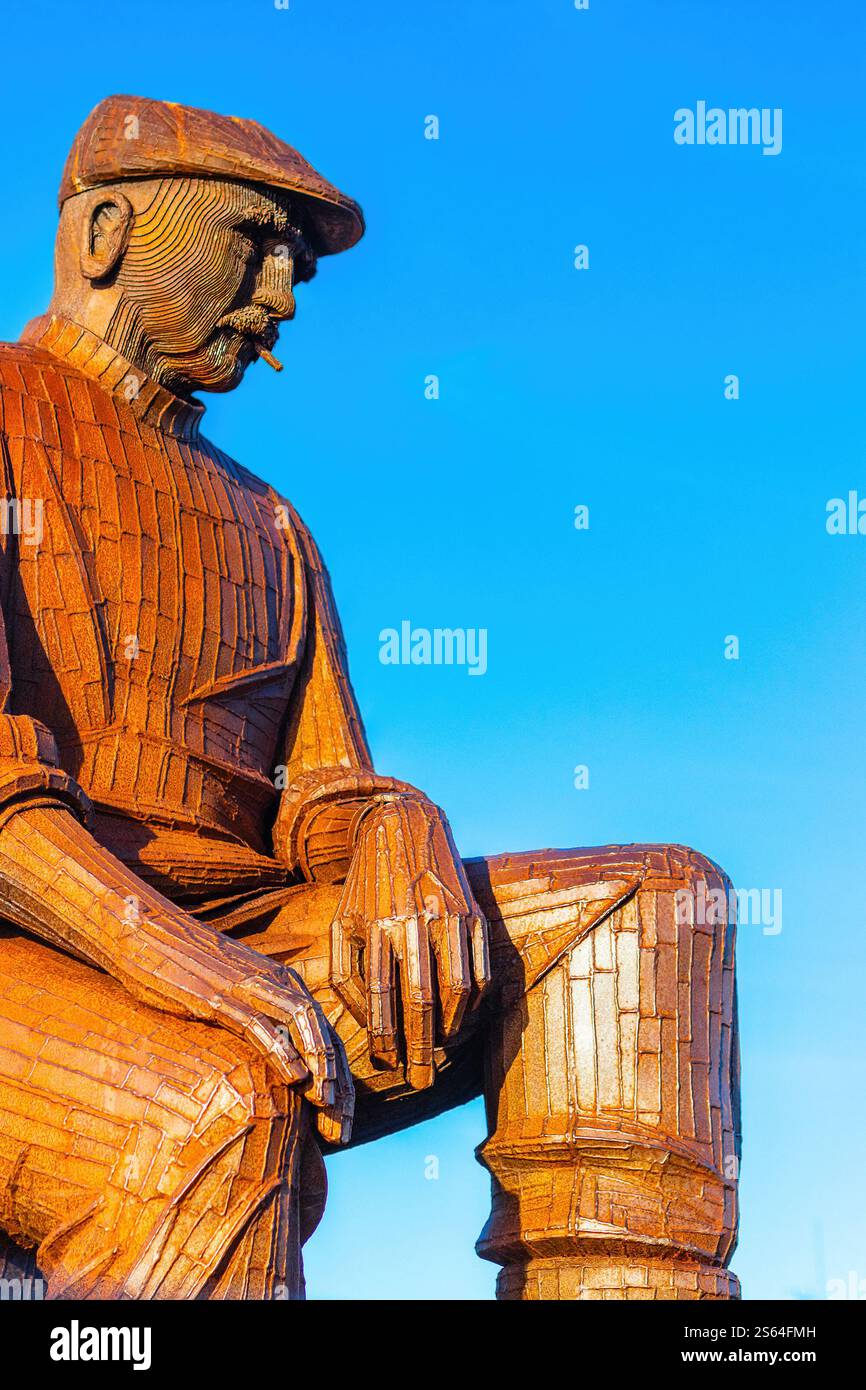welded Corten steel sculpture statue on Fiddler's Green of Fishermen's ...