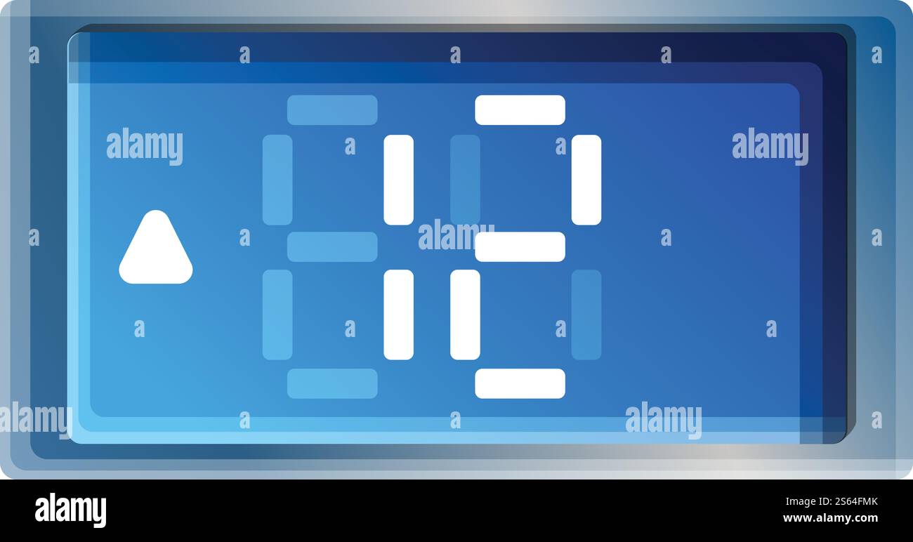 Elevator digital panel icon. Cartoon of elevator digital panel vector ...