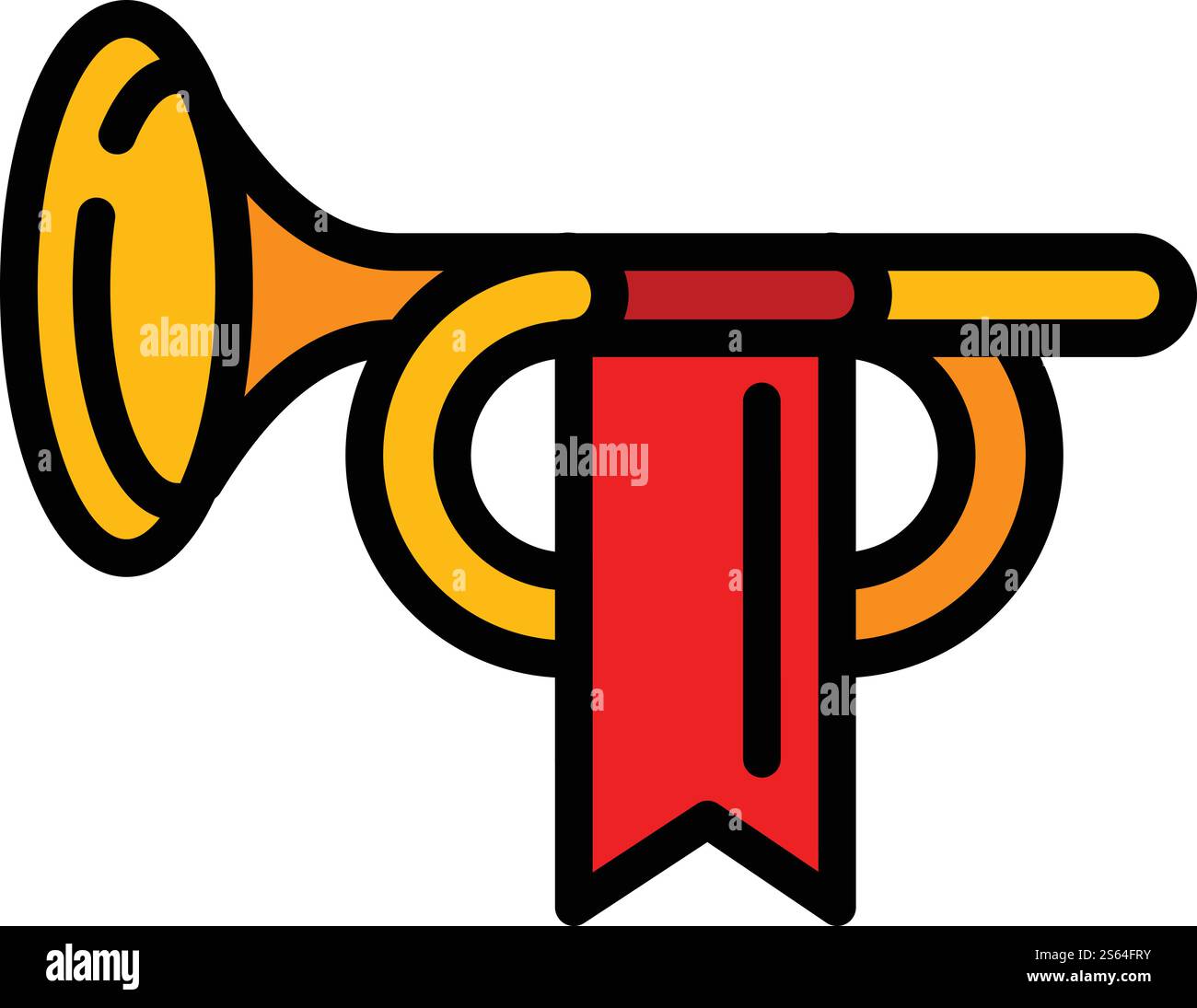 Royal trumpet icon. Outline royal trumpet vector icon for web design ...