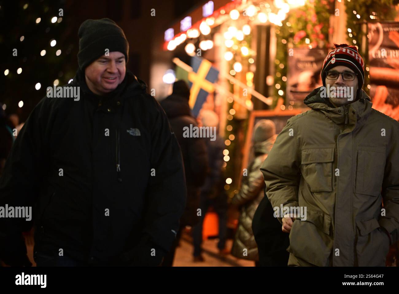 Stockholm, Uppland, Sweden. December 31 2024. People on the street ...