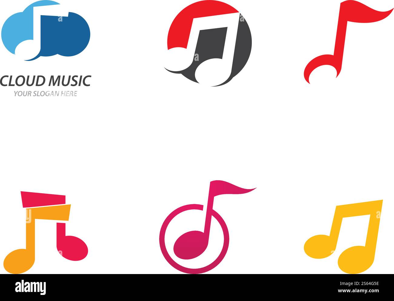 Music note logo Vector template Stock Vector Image & Art - Alamy