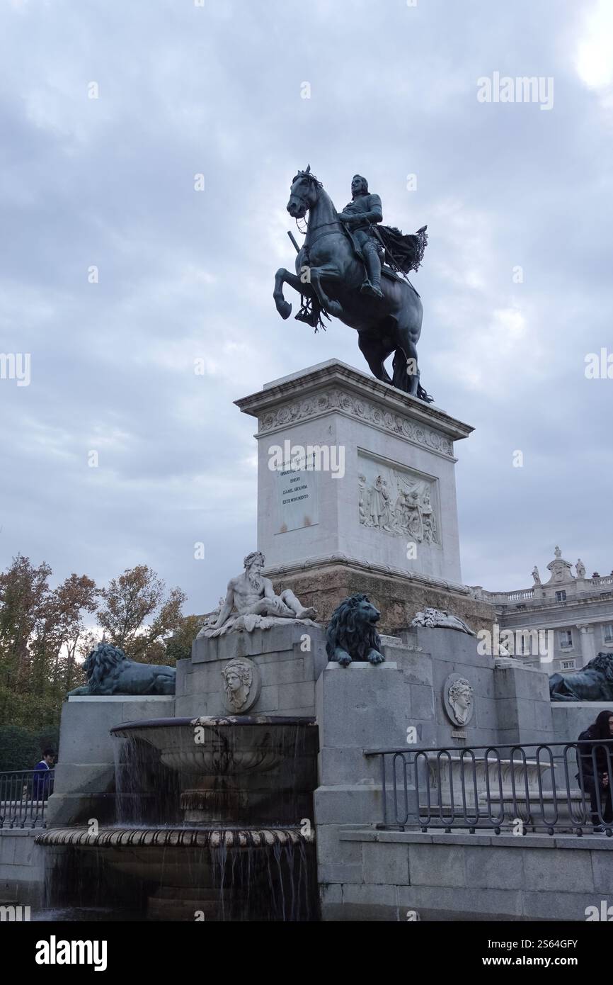 The Monument to Felipe IV, also known as the Fountain of Philip IV, was ...